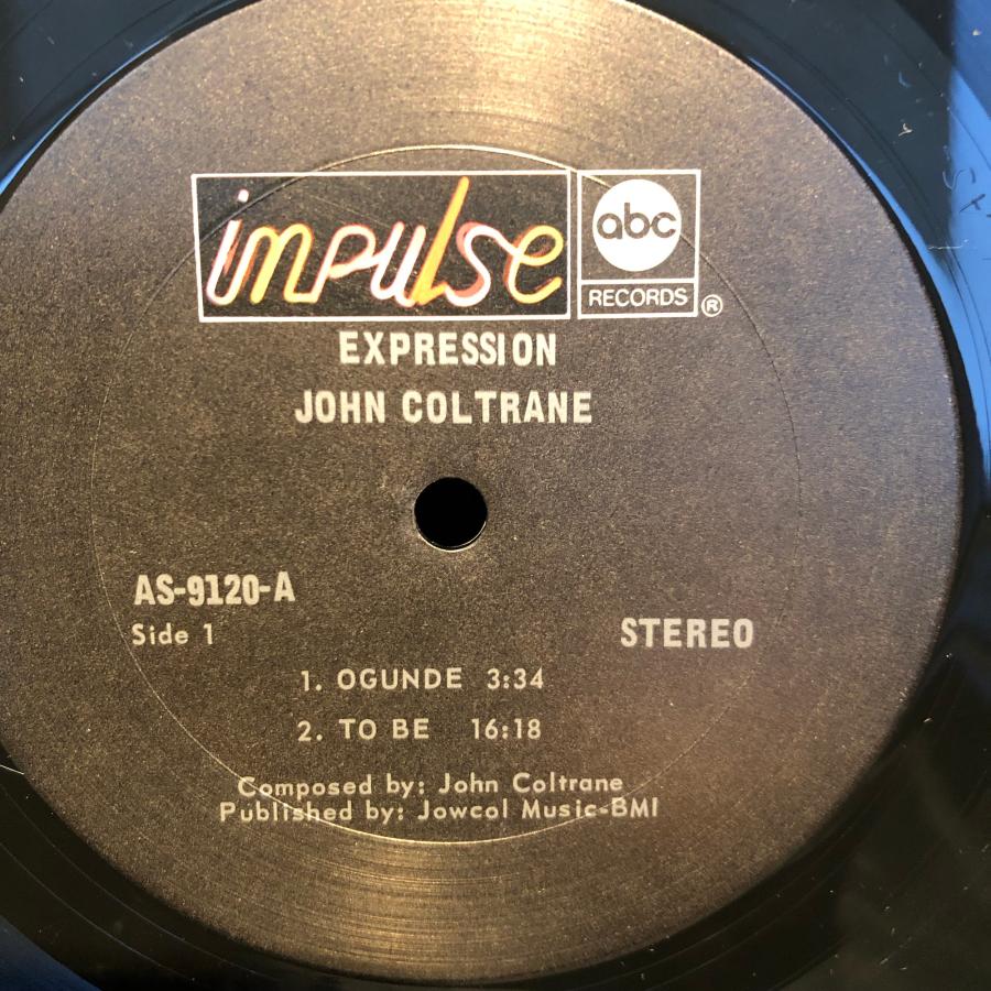 John Coltrane / Expression LP Impulse! : j-3240 : tatsuda records - 通販 ...