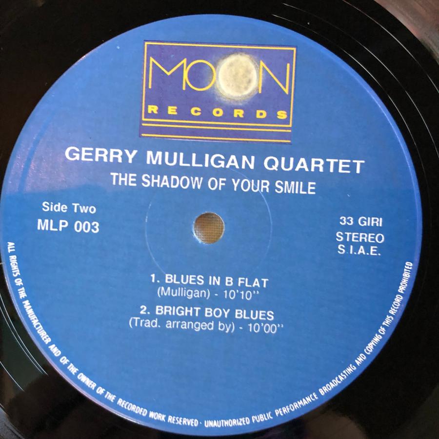 Gerry Mulligan Quartet / The Shadow Of Your Smile LP Moon Records ...