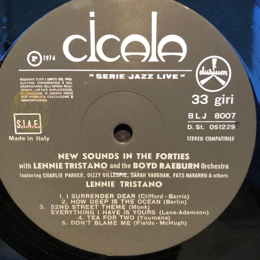 Lennie Tristano And The Boyd Raeburn Orchestra / New Sounds In Forties ...