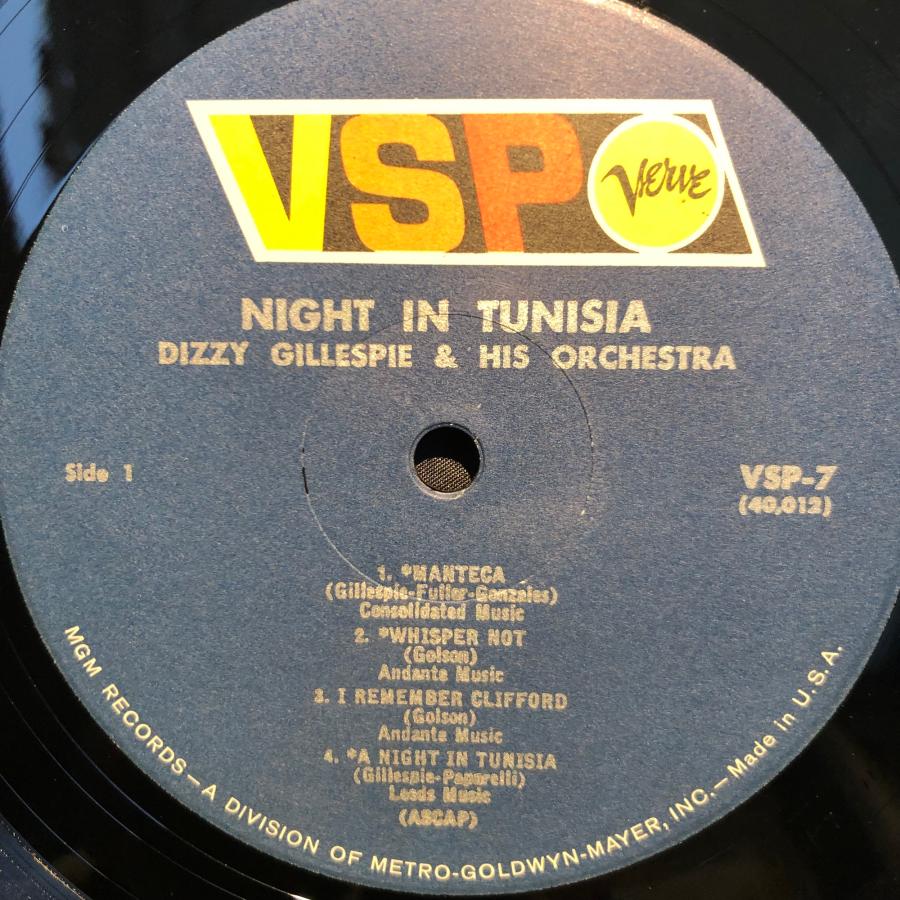 Dizzy Gillespie And His Orchestra / Night In Tunisia LP VSP : tatsuda records - 通販 - Yahoo!ショッピング