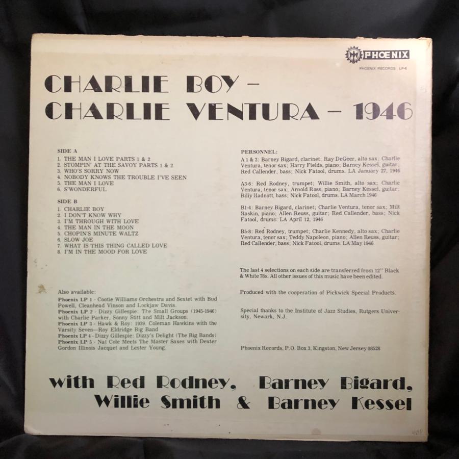 Charlie Ventura / Boy - 1946 LP Phoenix Records : tatsuda records - 通販 ...