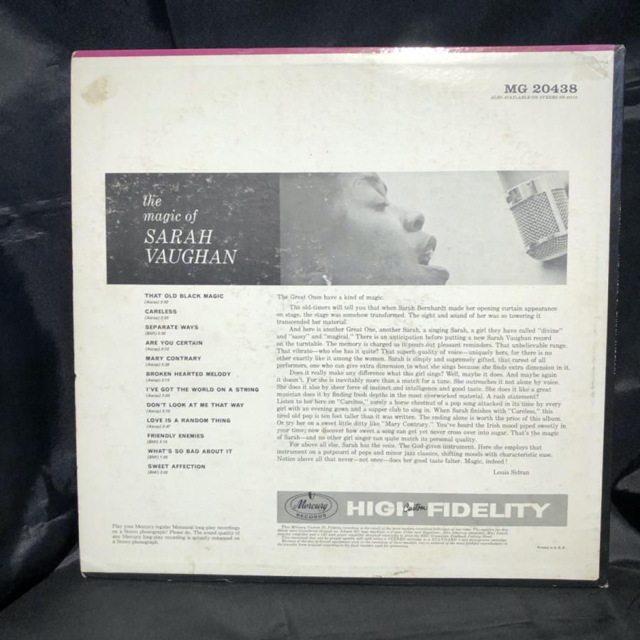 Sarah Vaughan / The Magic Of LP Mercury : tatsuda records - 通販 - Yahoo!ショッピング