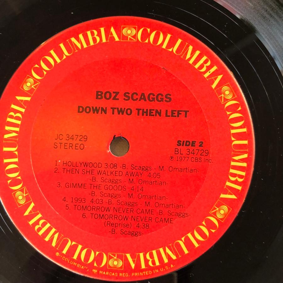 Boz Scaggs / Down Two Then Left LP Columbia : tatsuda records - 通販 ...