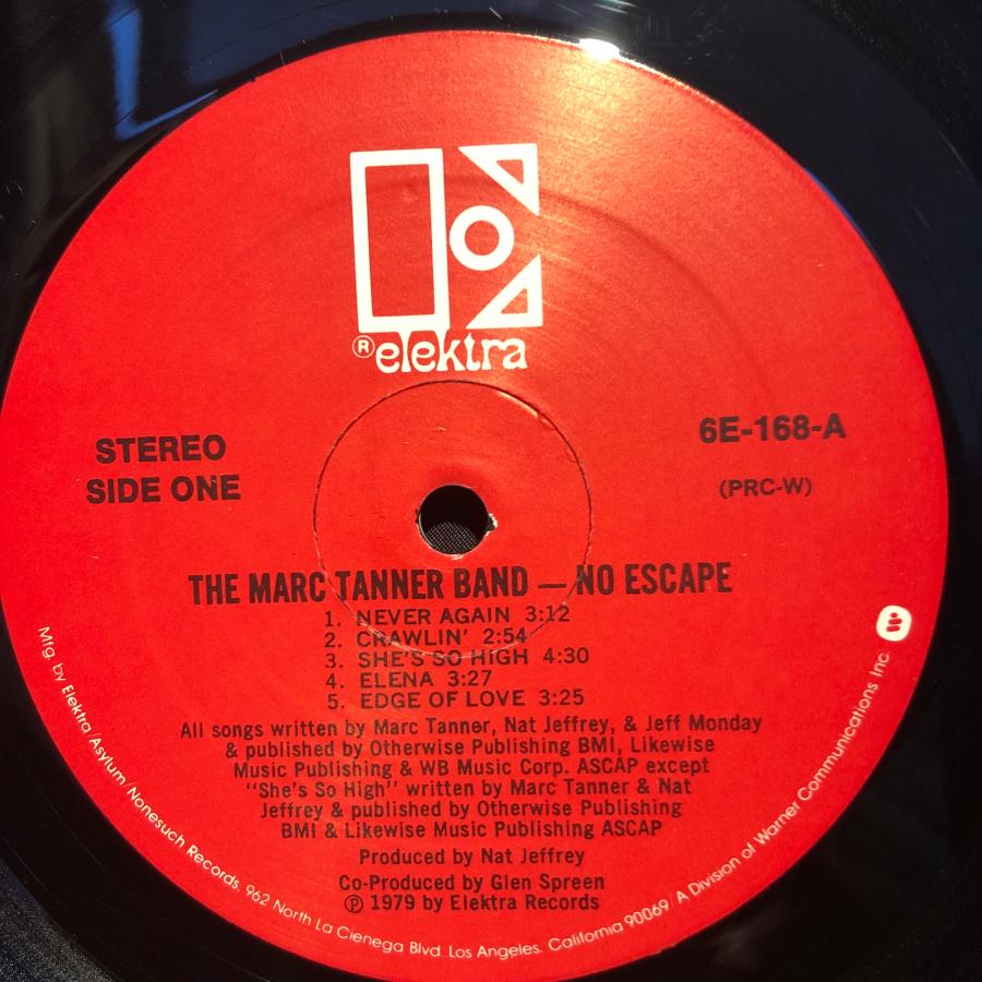 The Marc Tanner Band / No Escape LP Elektra :Z-2690:tatsuda records ...