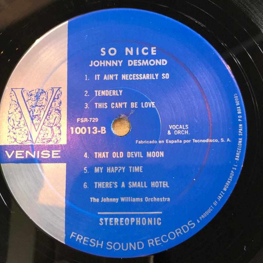 Johnny Desmond / So Nice! LP Venise ・FRESH SOUND RECORDS :Z-2880 ...