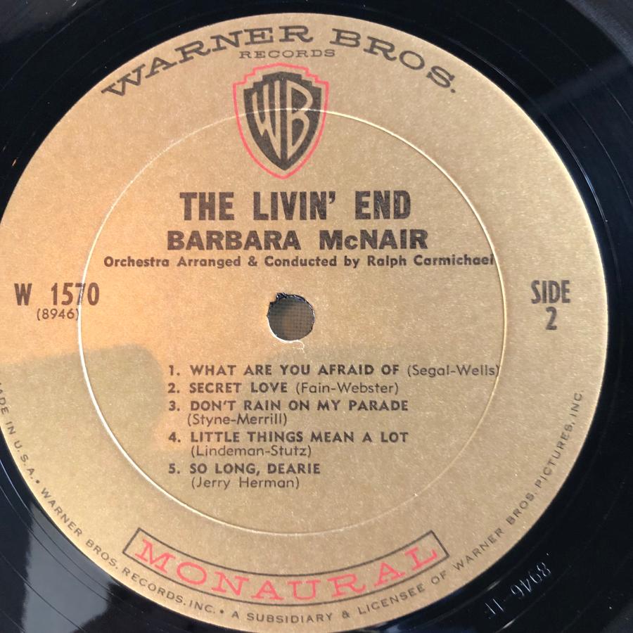 Barbara McNair / The Livin' End LP Warner Bros. Records : tatsuda records - 通販 - Yahoo!ショッピング