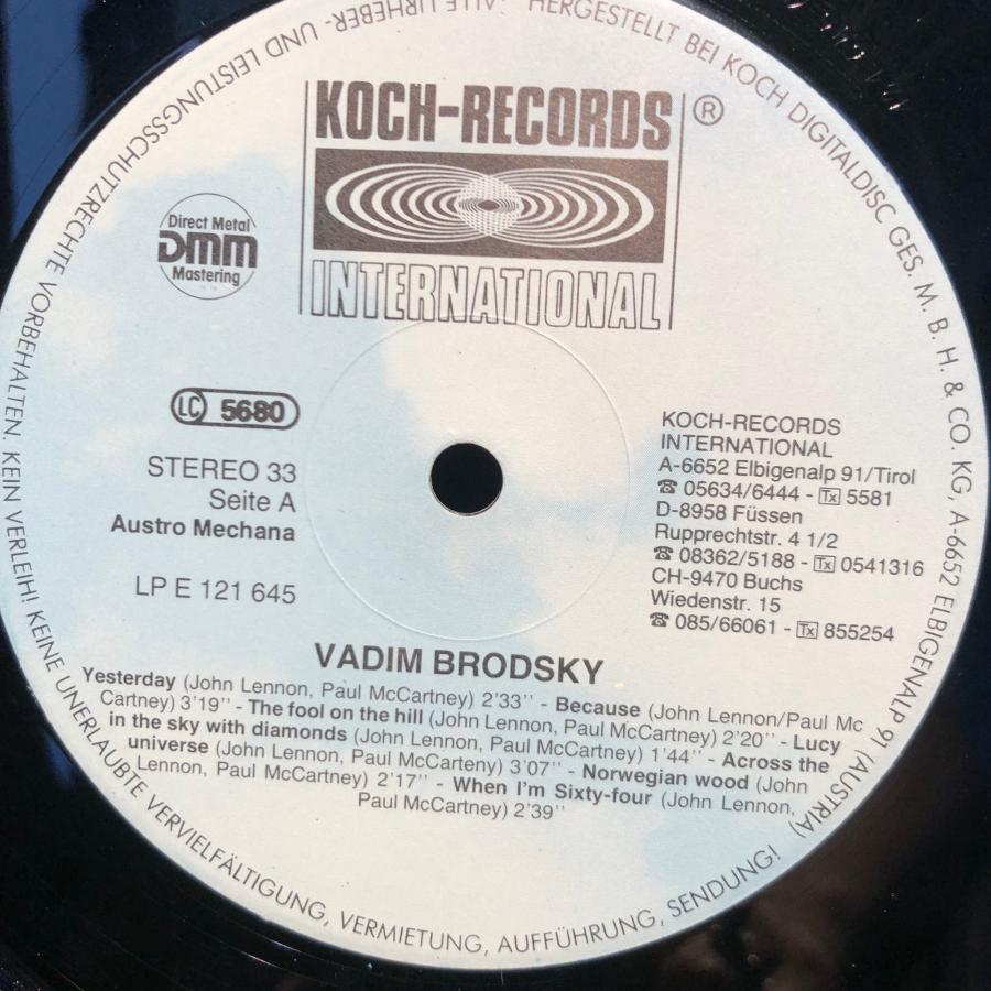 Vadim Brodsky / Beatles Symphony LP Koch Records International ...