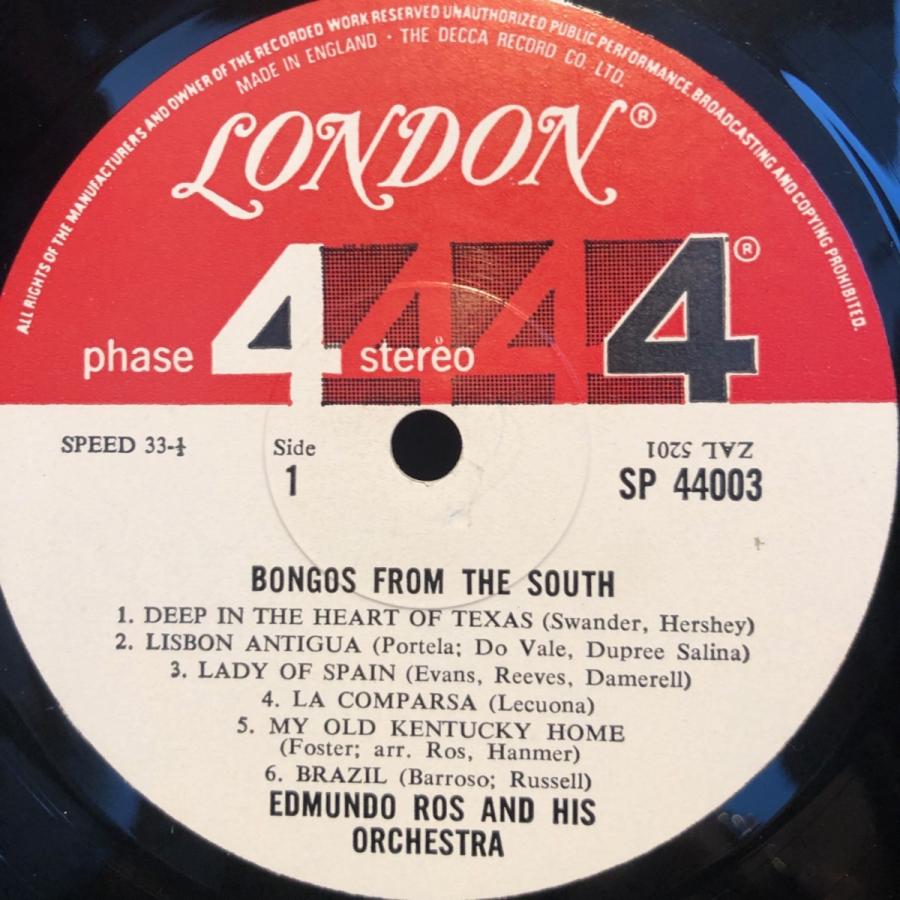 Edmundo Ros And His Orchestra / Bongos From The South LP London Records ...