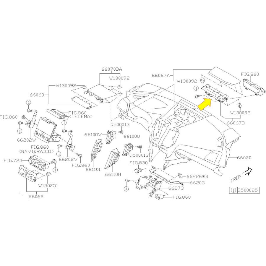 複数種類あり センタ の パネル 略番 66065O のみ 66064AJ140 レガシィ スバル純正部品 割引も実施中