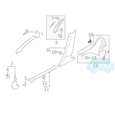 SUBARU 94053SJ000【スバル純正】リヤドア シルプレートカバー/カバーキャッチャー/下部インナートリムパネル【SUBARU純正 ...