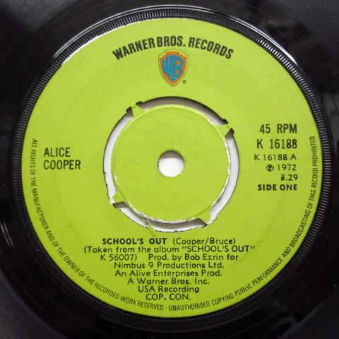 ALICE COOPER (アリス・クーパー)-School's Out / Gutter Cat (UK オリジナル : TIME BOMB ...