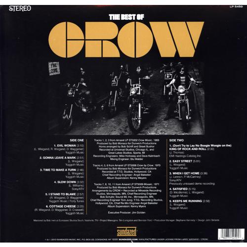 CROW-The Best Of Crow (US Orig.180g LP+GS / New) : TIME BOMB RECORDS ...
