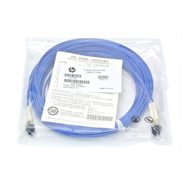 hp QK735A 15M 49.2FT Premier Flex OM4 FC Cable LC-LC マルチモード光ケーブル 10GbE ...