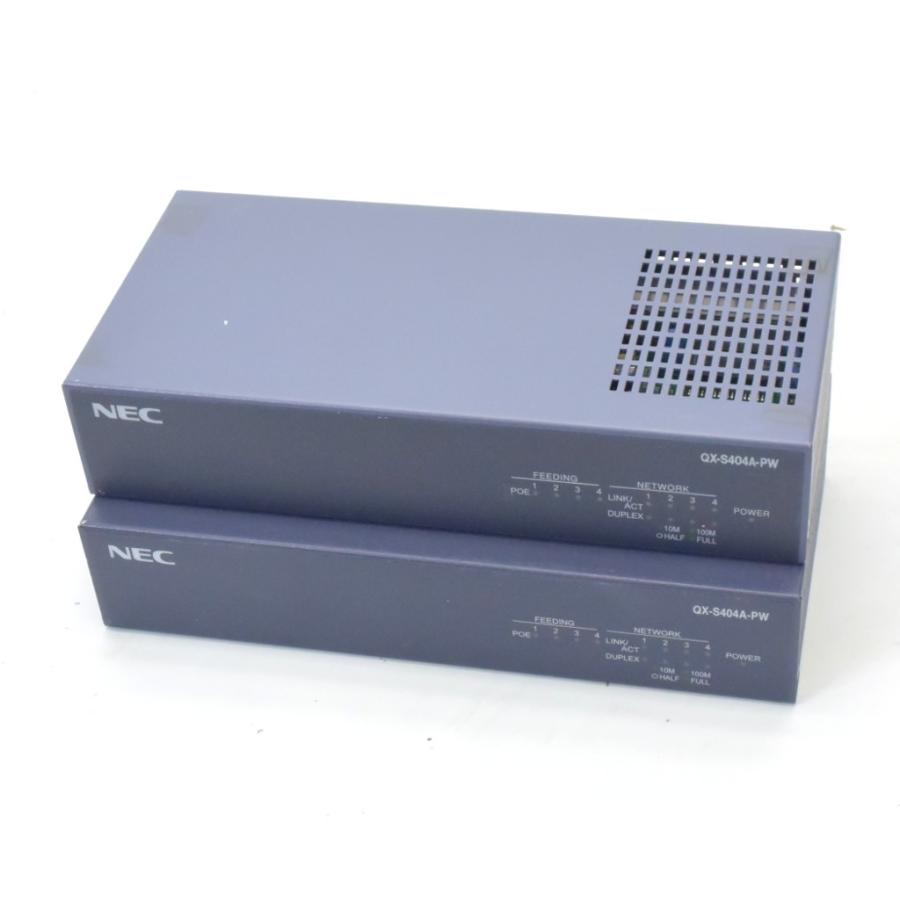 NEC 2台セット QX-S404A-PW 100BASE-TX 4ポートPoE ノンインテリジェントレイヤ2スイッチ マグネット脚 : TCEダイレクトYahoo!店 - 通販 ...