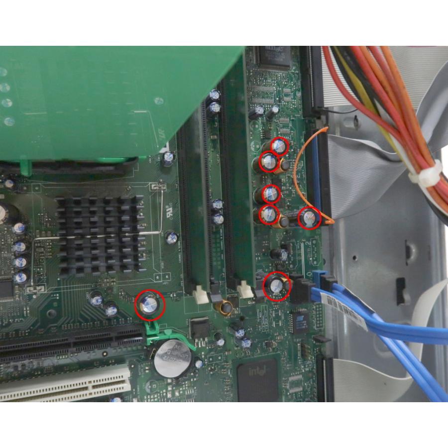 DELL PowerEdge SC420 Pentium4 2.8GHz 1GB 80GBx2台(SATA3.5インチ/RAID1構成) CD ...