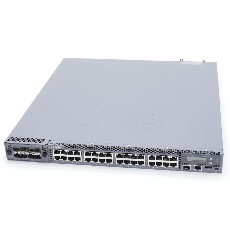 Juniper EX4550-32T-AFO 32ポート RJ-45 10GBASE-T 8ポートSFP+(10GbE)スロット搭載 ...
