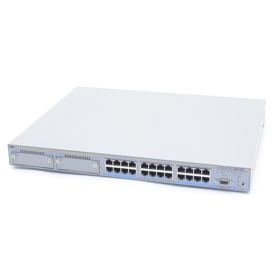 Allied Telesis CentreCOM 8224SL 24ポート10/100BASE-T搭載インテリジェントスイッチ 設定初期化済 ...