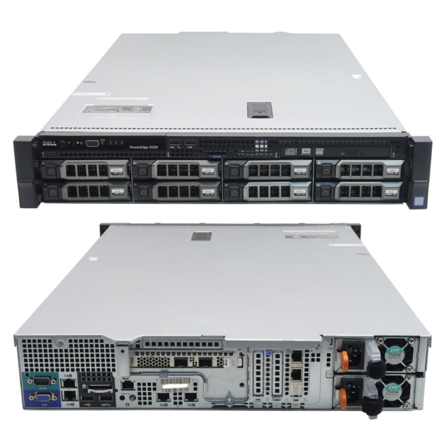 DELL PowerEdge R530 Xeon E5-2630 v3 2.4GHz 32GB 300GBx2台(SAS2.5/12Gbps ...