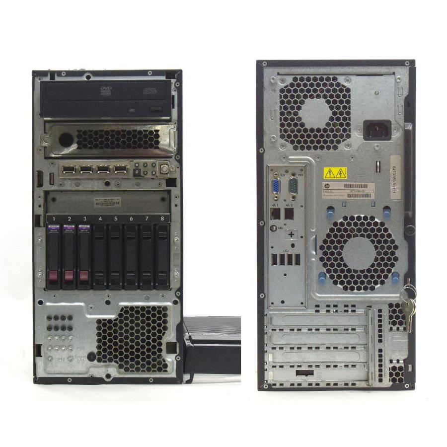hp ProLiant ML110 G7 Xeon E3-1220 3.1GHz 4GB 146GBx3台(SAS/6Gbps/RAID5構成) DVD-ROM SmartArray-P410 ...