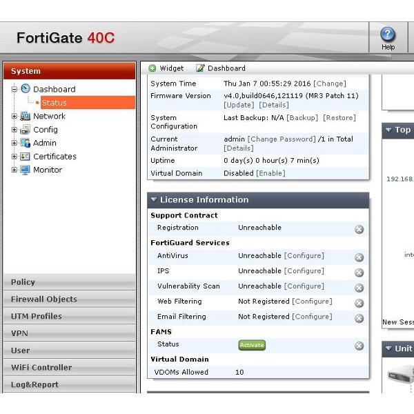 Fortinet FORTIGATE-40C v4.0 Build0646 121119(MR3 Patch11) : TCEダイレクト ...