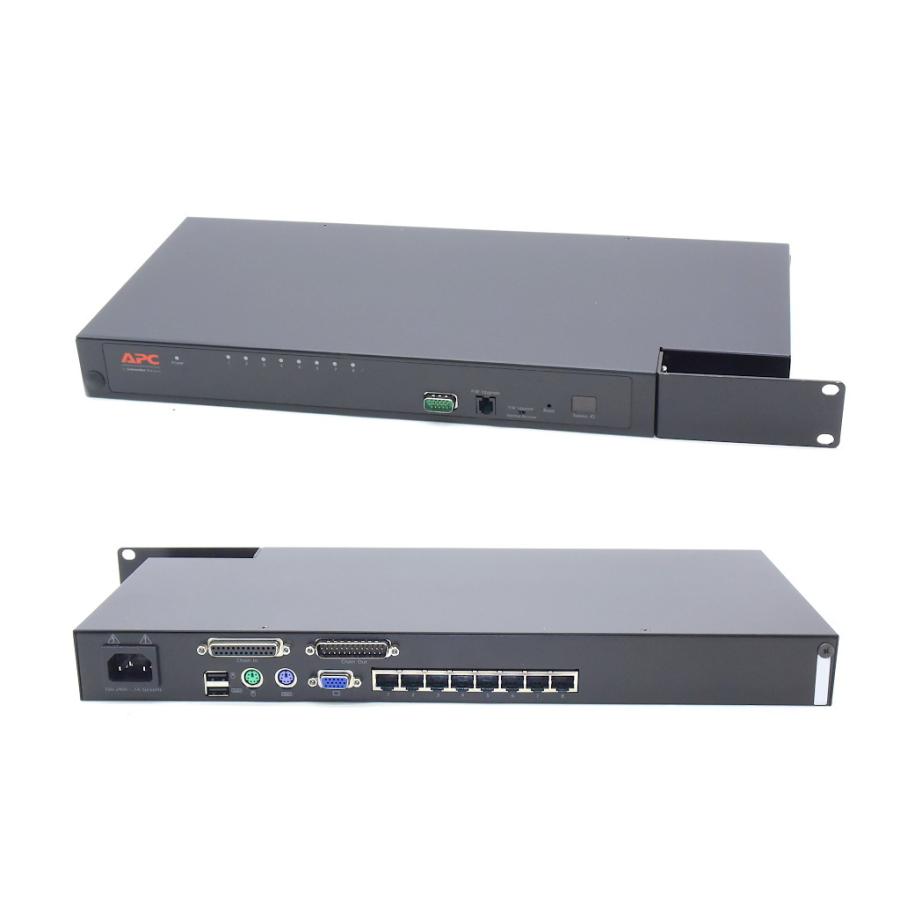 APC Rack LCD Console + KVMスイッチ セット 17インチ非光沢パネル SXGA 1280x1024 1Uラックマウント ...
