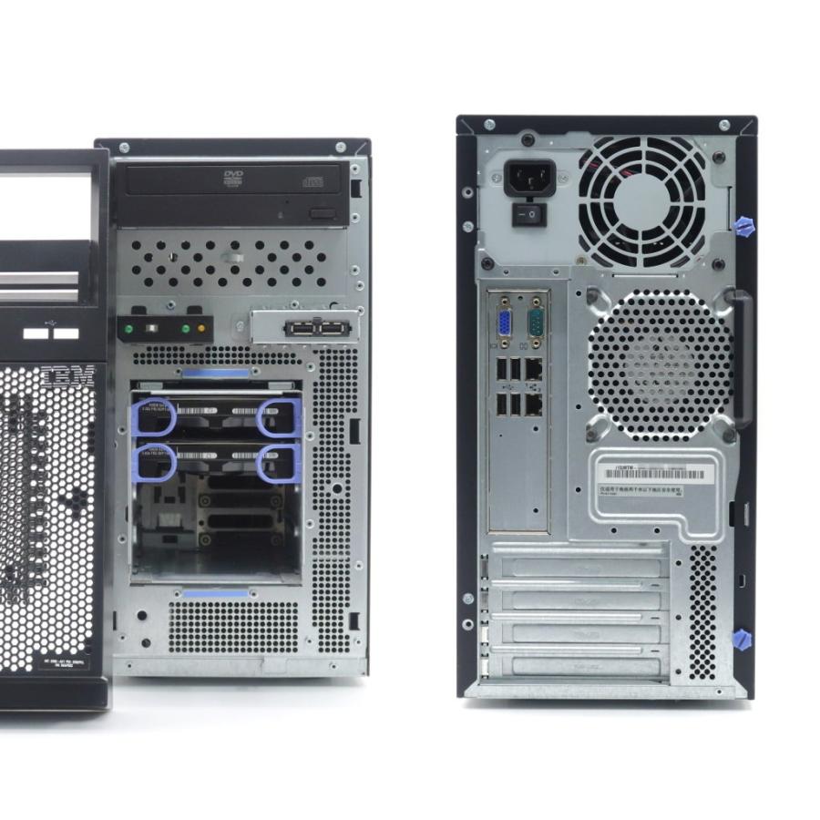 IBM System x3100 M4 Core i3-2120 3.3GHz 8GB 500GBx2台(SATA3.5インチ/RAID1構成 ...