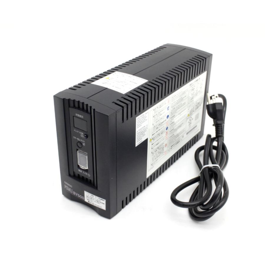 OMRON POWLI BY50S 100V 小型UPS 300W/500VA 100V対応4出力 高16.5cm/幅9.2cm/奥行28 ...