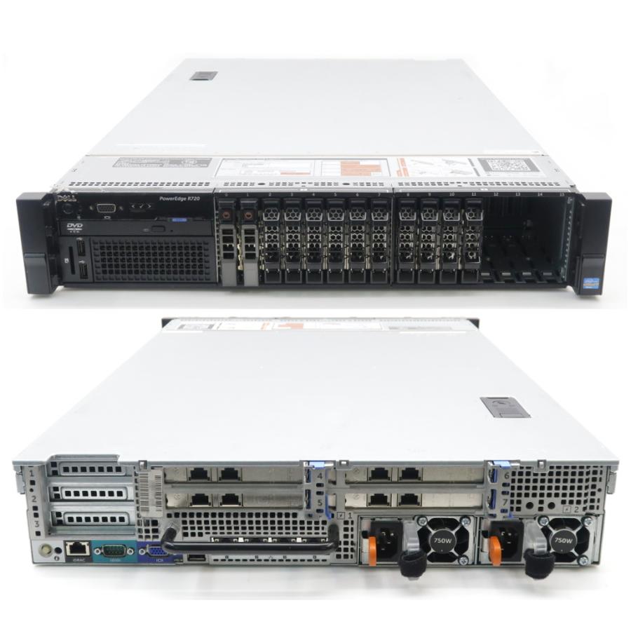 DELL PowerEdge R720 Xeon E5-2695 v2 2.4GHz 64GB 600GBx2台(SAS2.5インチ ...