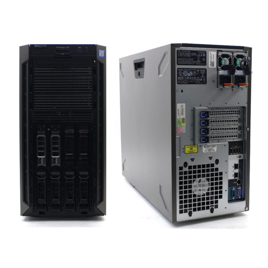 DELL PowerEdge T340 Xeon E-2124 3.3GHz 16GB 1TBx2台(SATA 3.5インチ/RAID1構成 ...