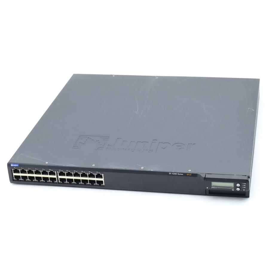 Juniper EX4200-24T 24ポート1000BASE-T (うち8ポートPoE対応) L3スイッチ JUNOS Ver.12 ...