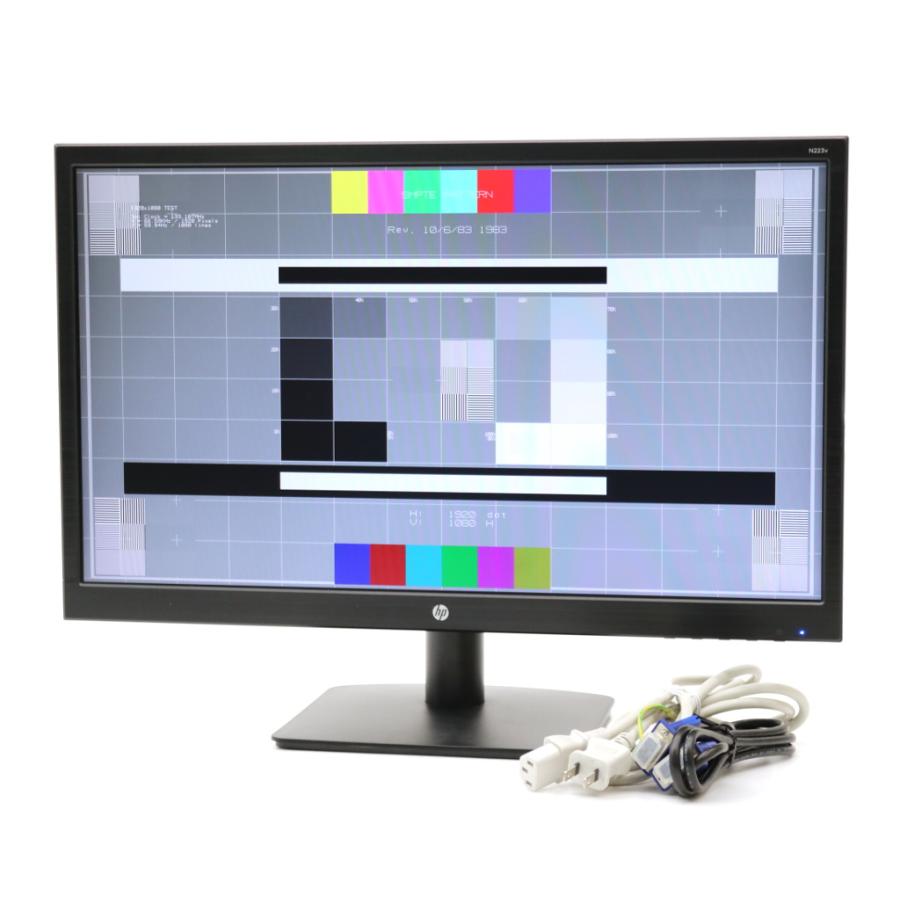 モニター hp N223v 21.5インチ非光沢パネル フルHD 1920x1080ドット DVI-D/アナログRGB入力 : TCE ...