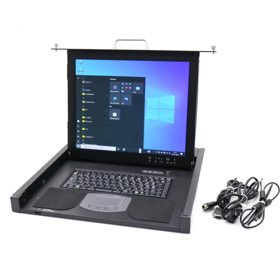 モニター富士通 RC25/PY-R1DP1 17インチ1Uラックコンソール モニター アナログRGB入力 SXGA(1280x1024ドット ...