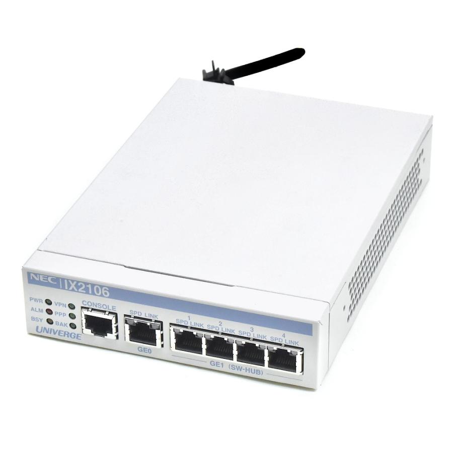 NEC UNIVERGE IX2106 2系統5ポート1000BASE-T搭載 電源内蔵小型VPNルータ 10.8.21 WebUI/NEC NetMeisterサービス対応 設定初期化済 ...
