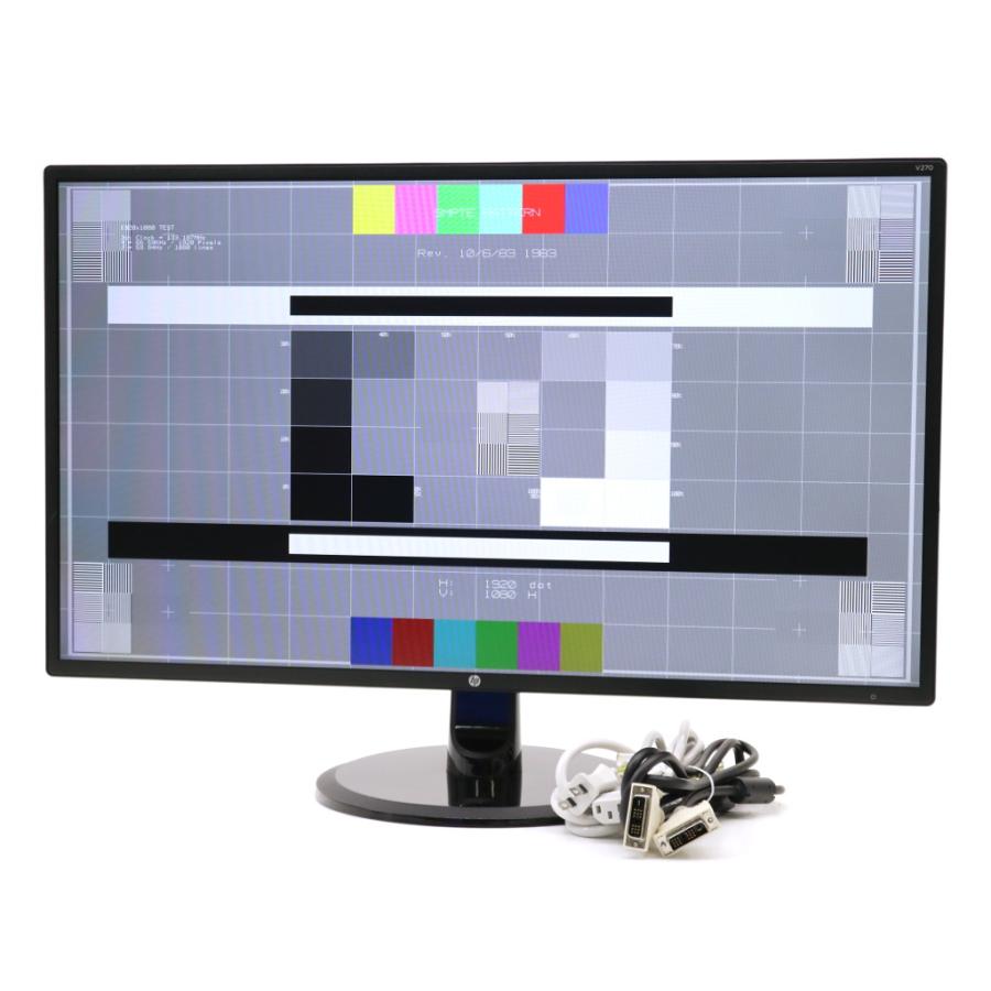 モニター hp V270 27インチ非光沢IPSパネル フルHD 1920x1080ドット HDMI/DVI-D/アナログRGB入力 ...