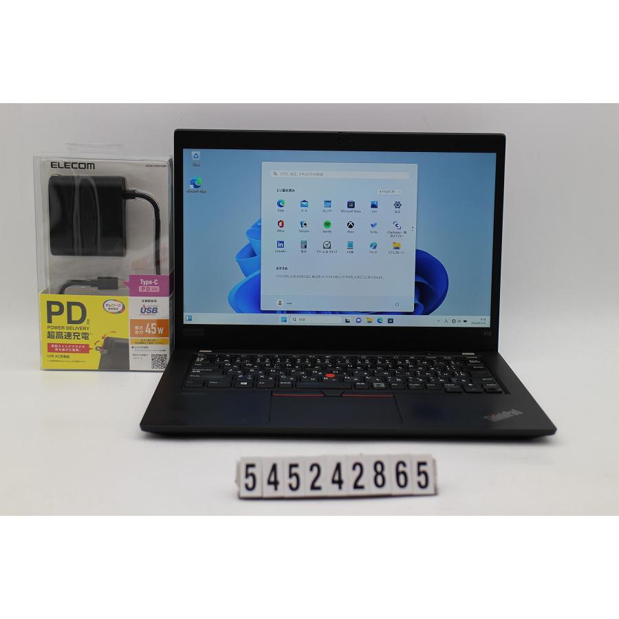 ノートパソコン Lenovo ThinkPad X13 Gen1 Core i5 10210U 1.6GHz/16GB/256GB(SSD)/13.3W/FHD(1920x1080 ...