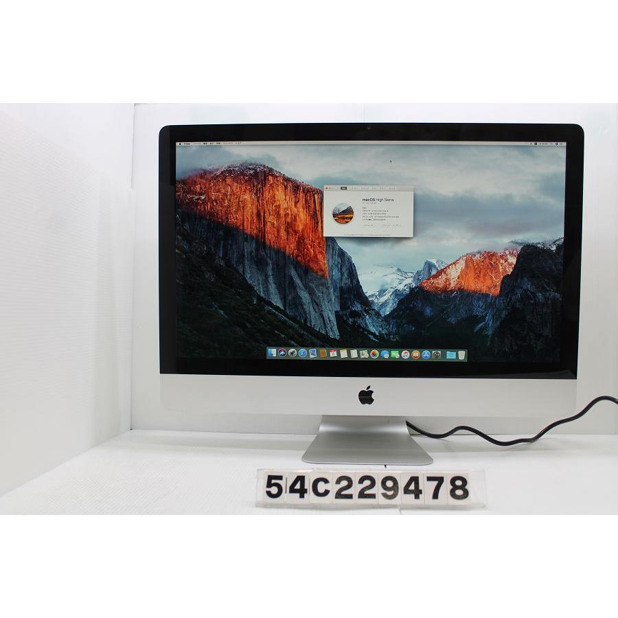 Apple iMac 27インチ A1312 Mid 2010 Core i3 550 3.2GHz/8GB/1TB/Multi/27W ...