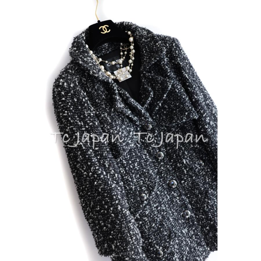 CHANEL シャネル ジャケット コート ブラック アイボリー CHANEL シャネル ジャケット コート ブラック アイボリー