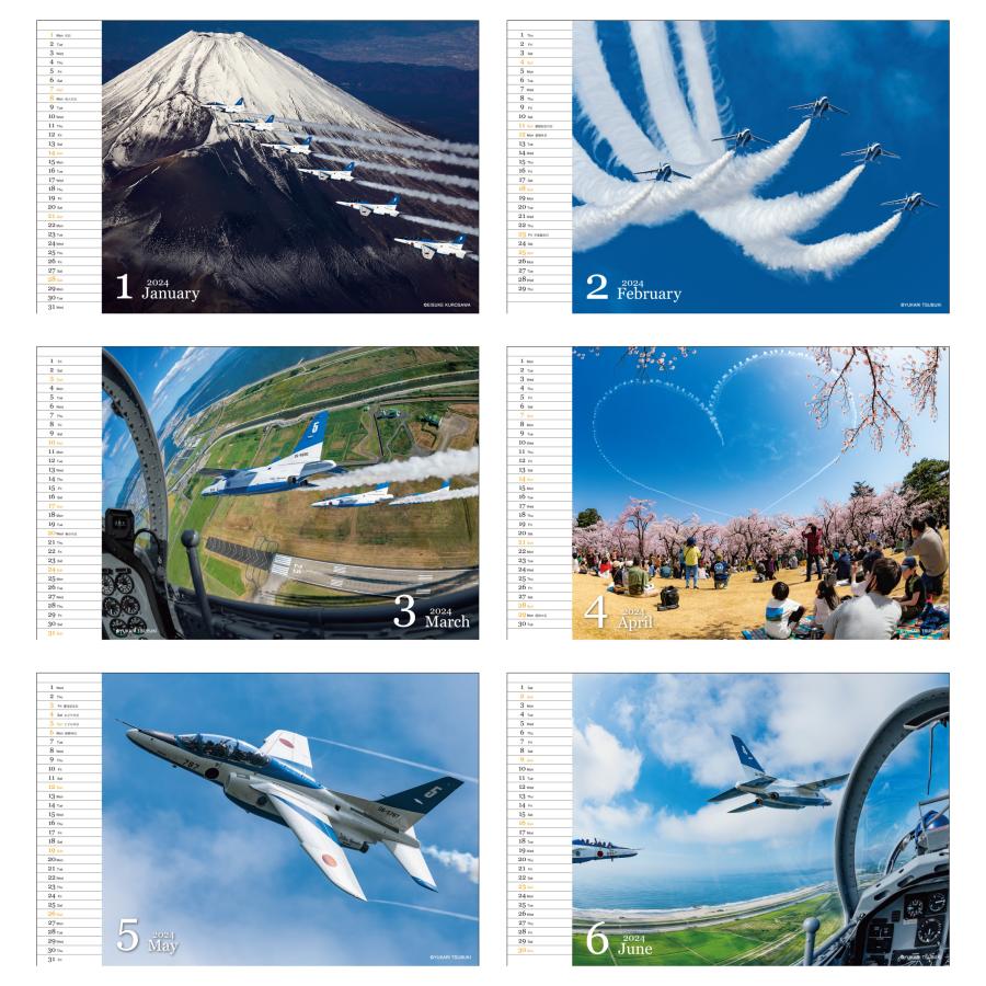 2024年 卓上 ブルーインパルス〔JASDF〕/ 飛行機カレンダー BI-2 :BI-2:カレンダーのトーダン Yahoo!店 - 通販 - Yahoo!ショッピング