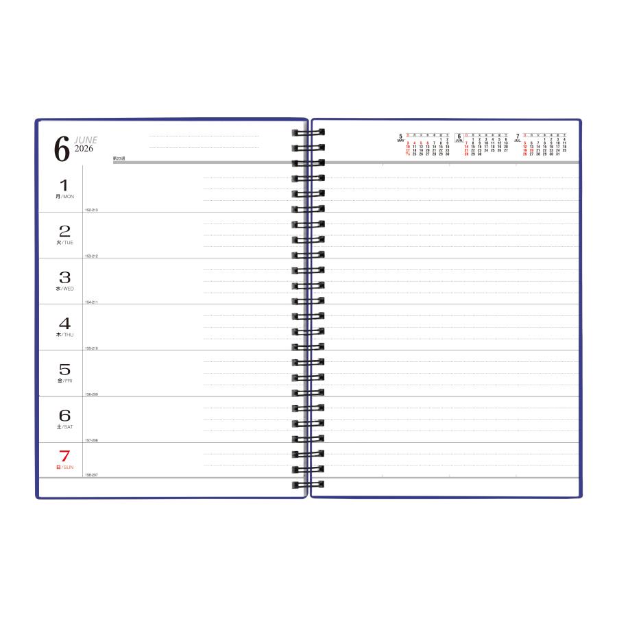 トーダン 2026年 手帳 A5・世界風景1週間・リング 21 x 16.1cm /1月始まり ダイヤモンドスター・ダイアリー TD-140 / ビジネス : カレンダーのトーダン Yahoo ...