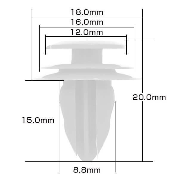 メール便 三菱純正互換 MU000504同等 ラゲッジ トリムクリップ リベット VOSTONE BC5320 10個 : teal ...
