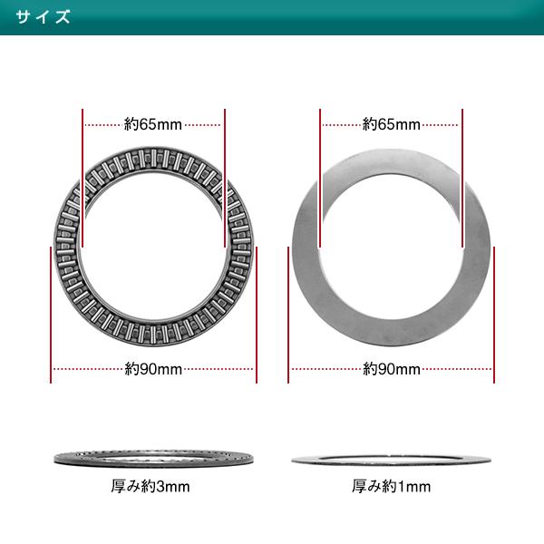 4セット ID62-65mm 直巻スプリング専用 スラストベアリング 車高調 レース サスペンション ローダウン サス ID65 ID63 997 993 996 987 GT3 ...