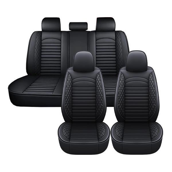 汎用 レザー シートカバー 黒 ブラック 運転席 助手席 2列目 前後席 被せるタイプ トヨタ MR-2 MR-S AW10 AW11 ...