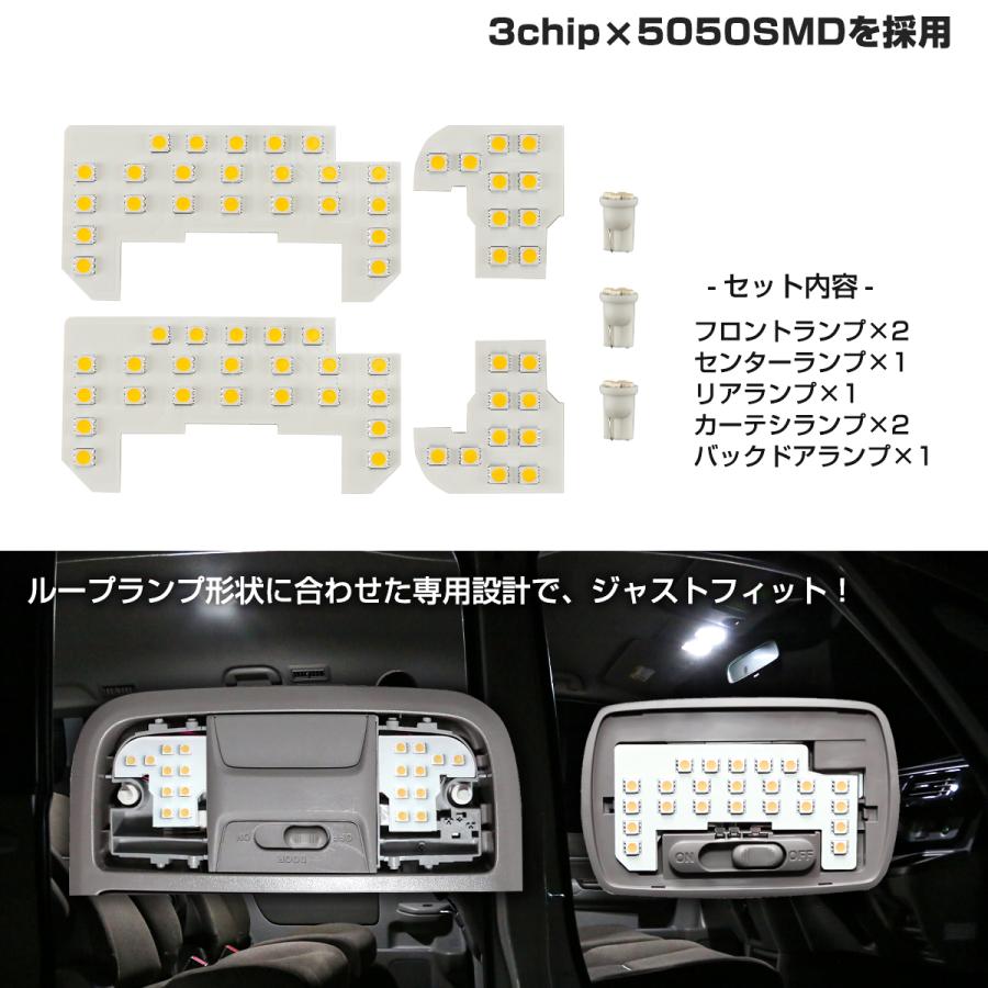 ステップ ワゴン ステップワゴン スパーダ LED ルームランプ RP1 RP2 RP3 RP4 RP5 ウォームホワイト 電球色 3000K 車種専用設計 インテリア パーツ ホンダ R ...