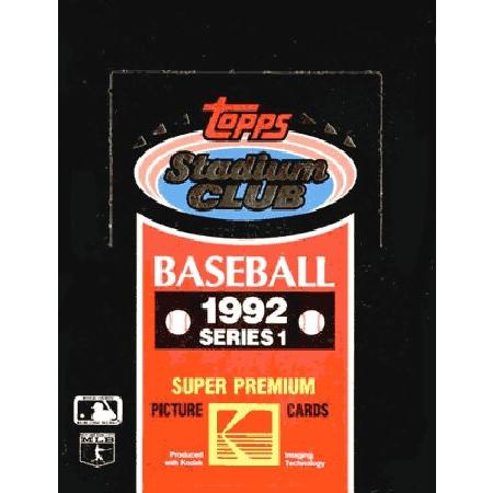 Topps 1992 Stadium Club Baseball Series 1 Unopened Box : new-b000etishe ...