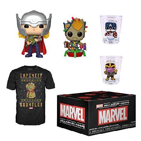 Funko Marvel Collector Corps Subscription Box, Holiday Theme, November 2019, Large T-Shirt : テクノ ...