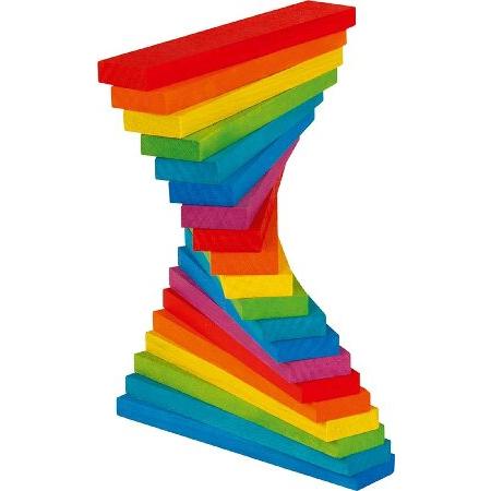 Goki 58470 Pack of 200 Wooden Building Blocks 10.5 x 2 0.8 cm : テクノ ...