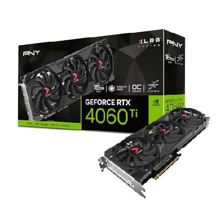 PNY GeForce RTX(TM) 4060 Ti 16GB XLR8 ゲーミング VERTO トリプルファン ARGB エディション ...
