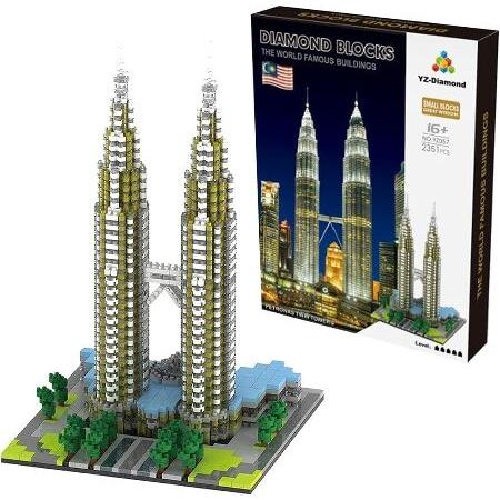 JOMIOD Micro Mini Blocks Petronas Twin Towers Famous Landmark Model Set ...