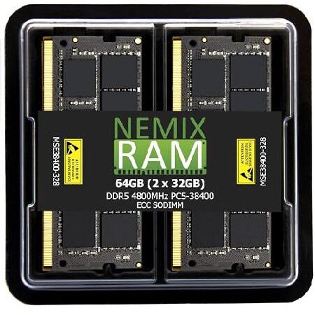 NEMIX RAM 64GB (2X32GB) DDR5 4800MHZ PC5-38400 ECC SODIMM キット MSE38400-3 : テクノランチャー - 通販 - Yahoo ...