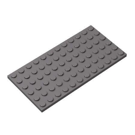 Classic Grey Plates Bulk, Dark Gray Plate 6x12, Building Flat 50 Piece ...